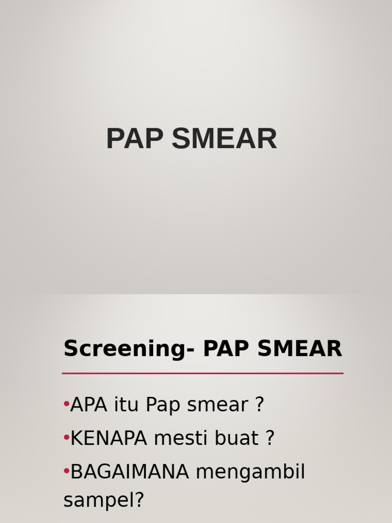 Pap Smear | PDF | Pathology | Gynaecologic Disorders