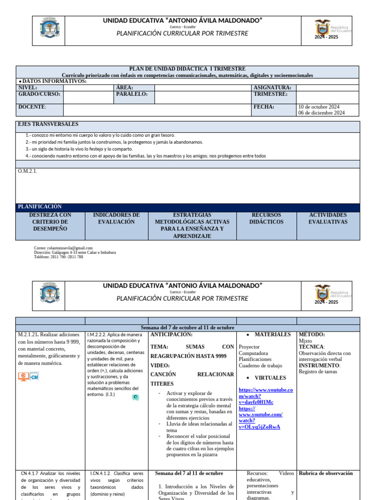 Formato y ejemplo PUD (1) | PDF