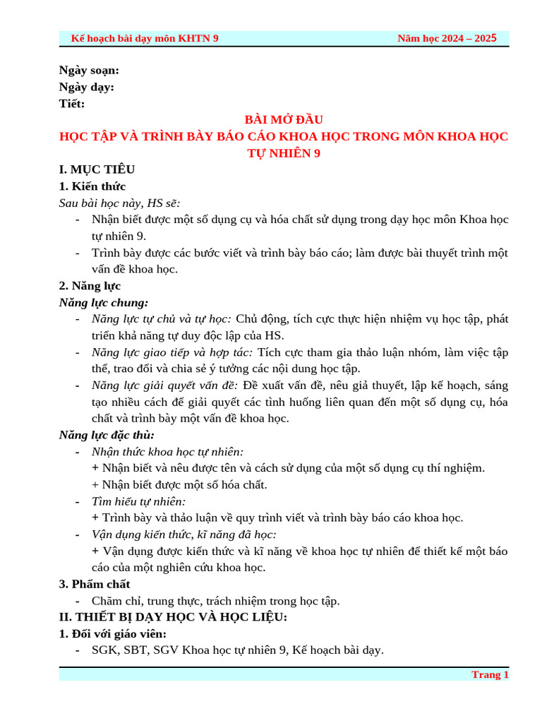 KHBD KHTN 9 CD 24-25 | PDF