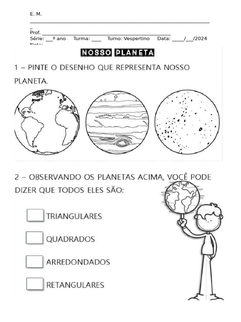 ATIV 1º ANO DE GEOGRAFIA | PDF