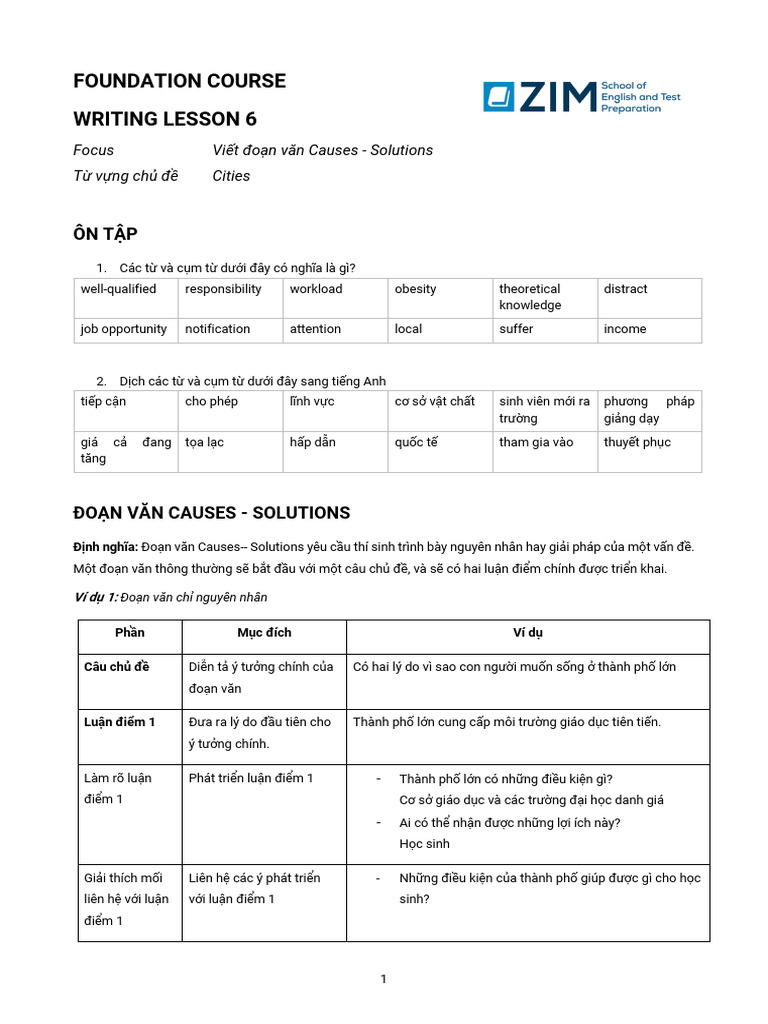 Foundation Writing 6 | PDF