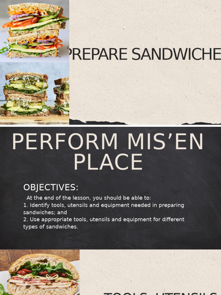 Prepare Sandwiches | PDF