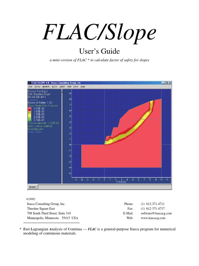 FLACslope - User's Guide | PDF | Software | Computing