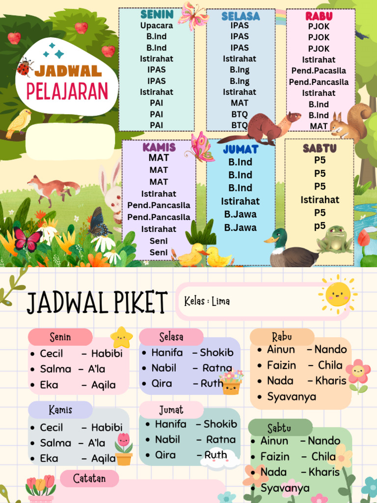 Jadwal, Struktur, Piket | PDF