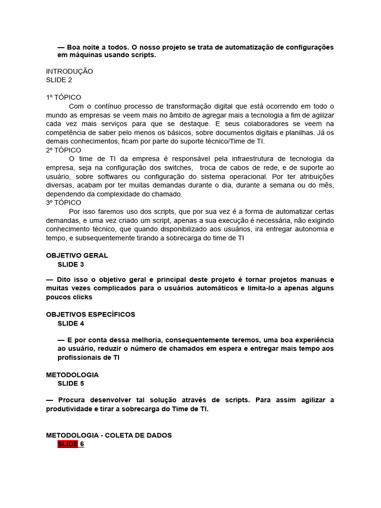 Roteiro Do TCC | PDF