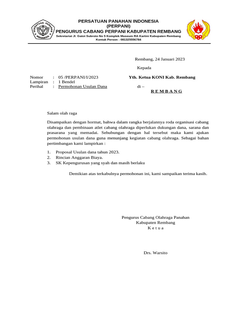 Proposal Permohonan Usulan Dana | PDF