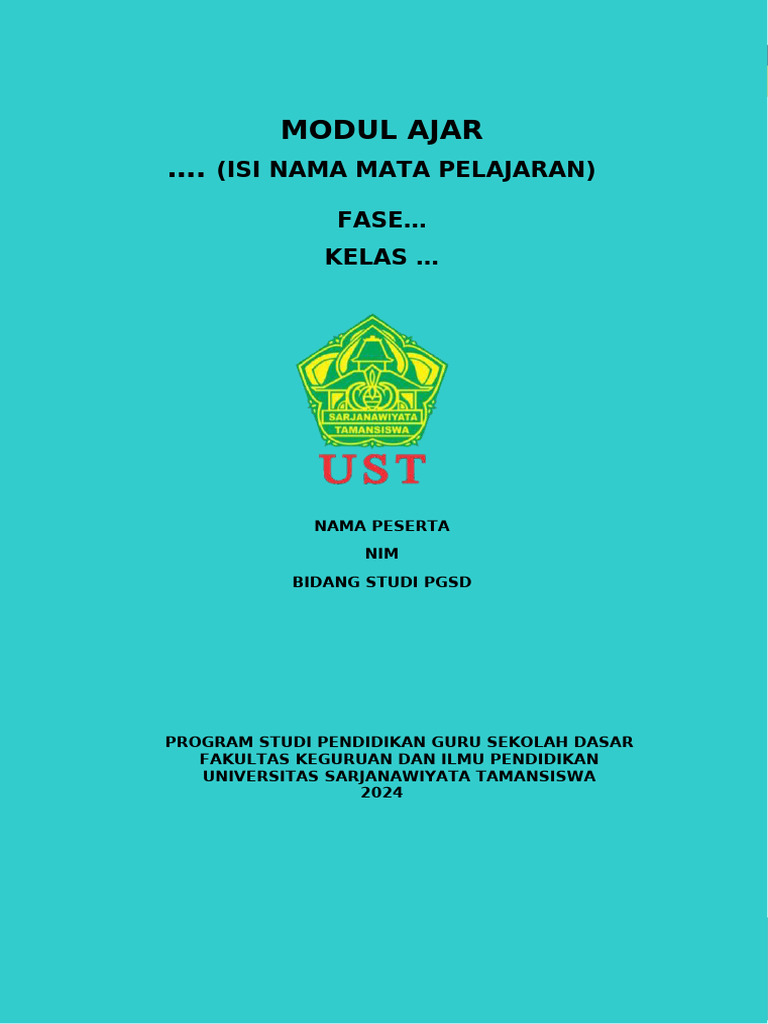 Format Modul Ajar - PGSD | PDF