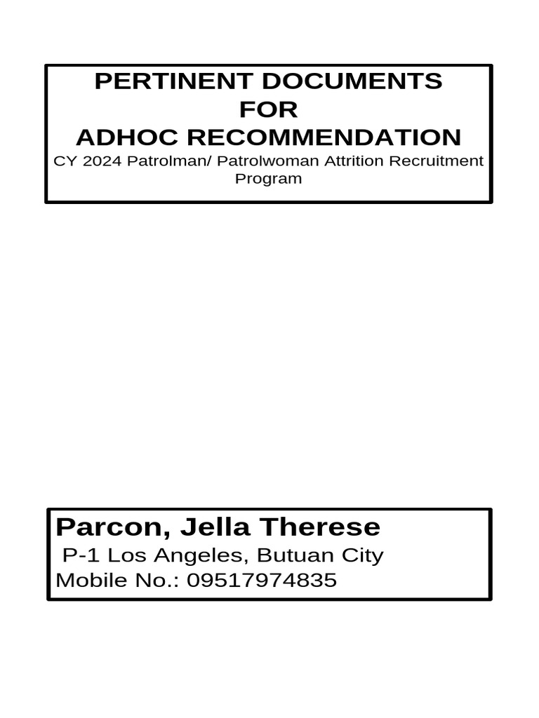 ADHOC Front Page | PDF