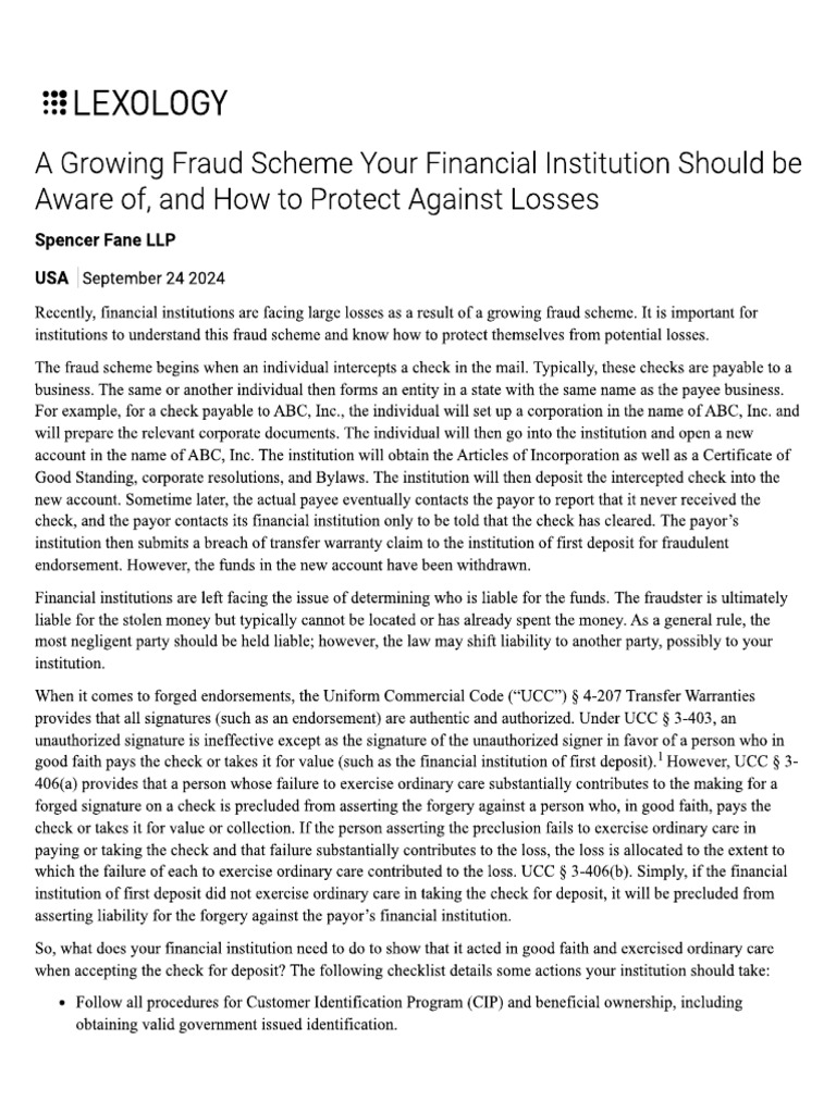 A Growing Fraud Scheme Your Financial Institution Should Be Aware Of ...