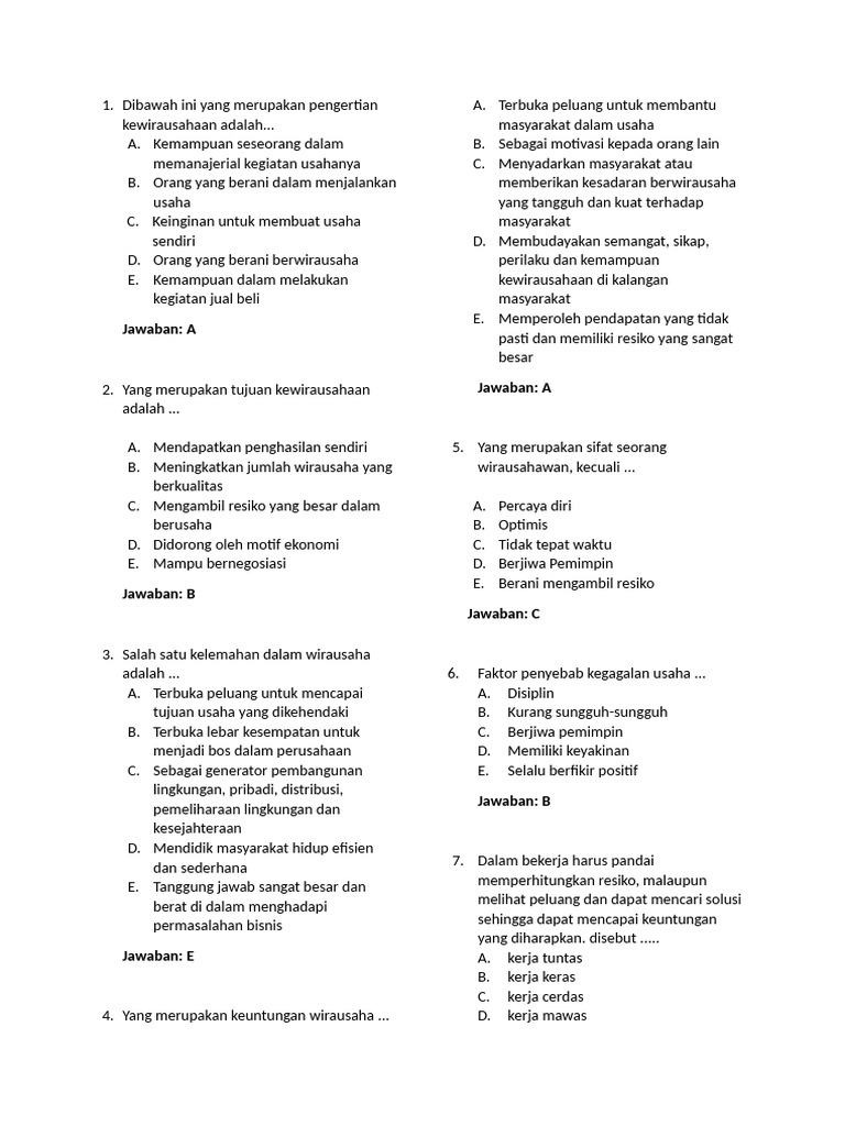 Soal PTS PKK Kelas 12 DKV | PDF