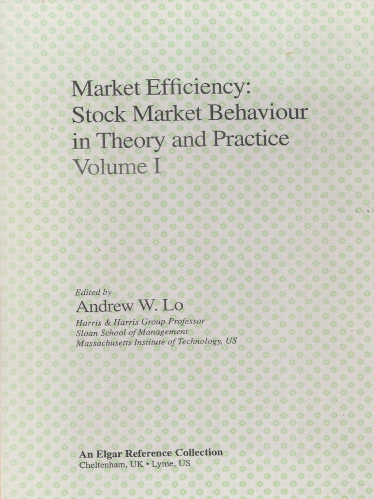 Market Efficiency - Stock Market Behaviour in Theory and - Andrew W ...