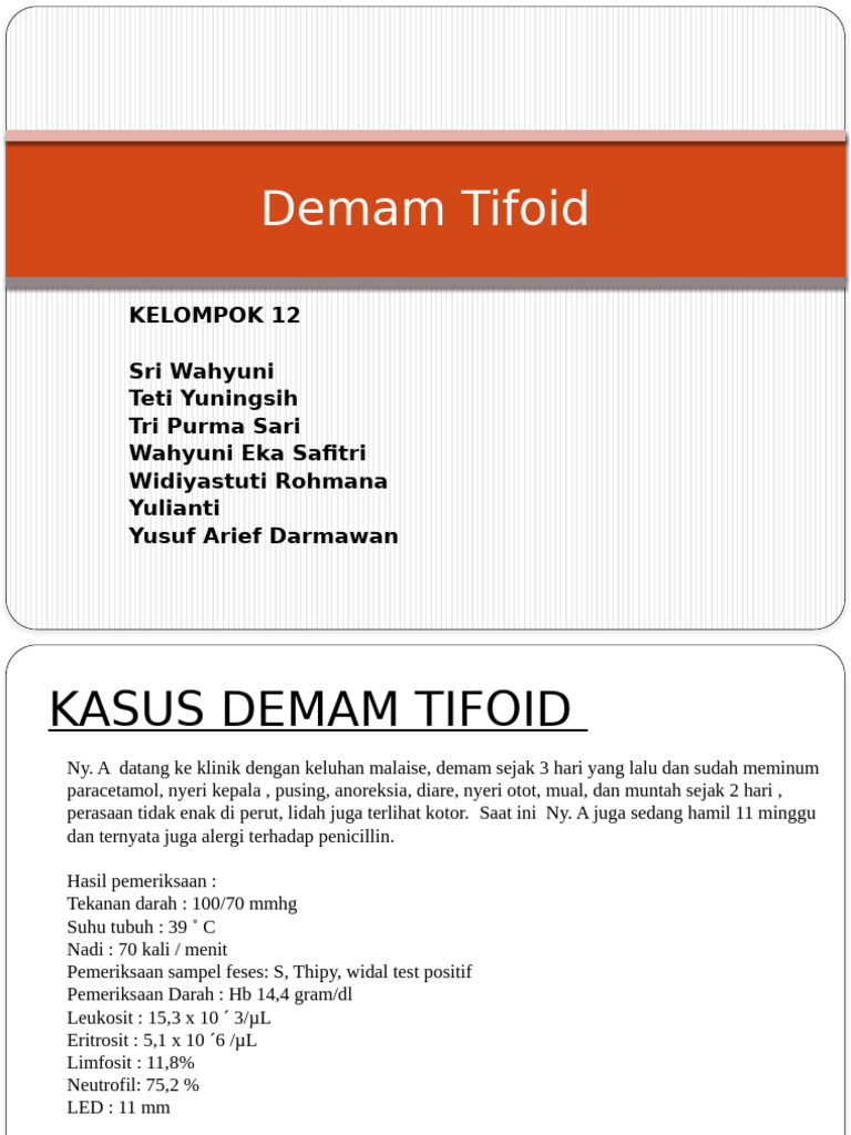 Pr. Fater Infeksi P1 Demam Tifoid | PDF