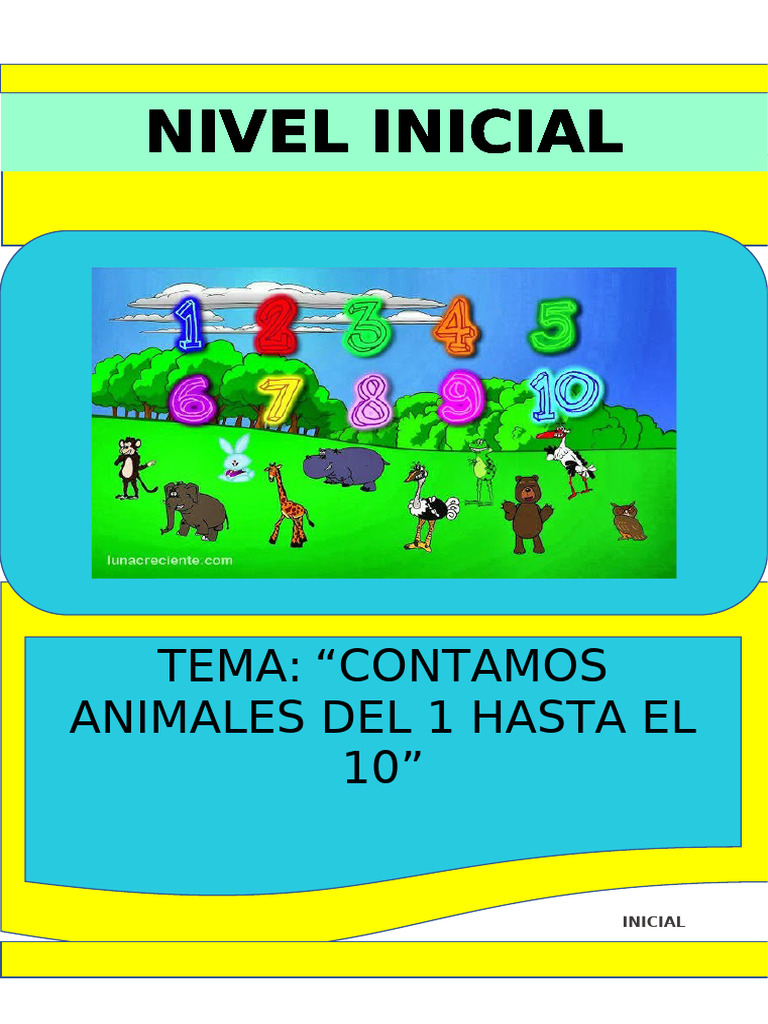 Contamos Animales del 1 al 10 | PDF | Evaluación | Aprendizaje