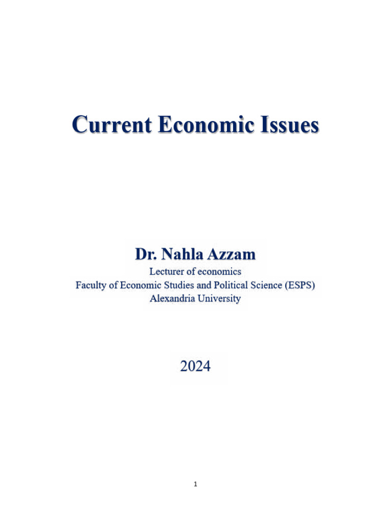 Economic Issues E-Book | PDF