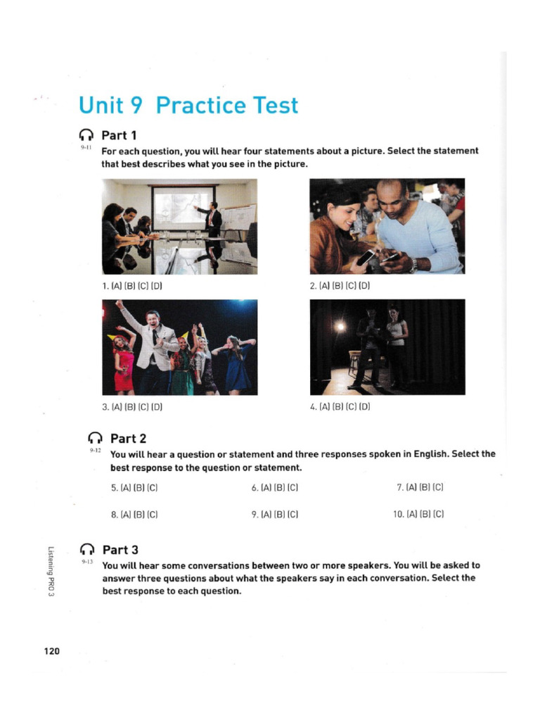 PRO3 Practice Test Units 9-10 | PDF