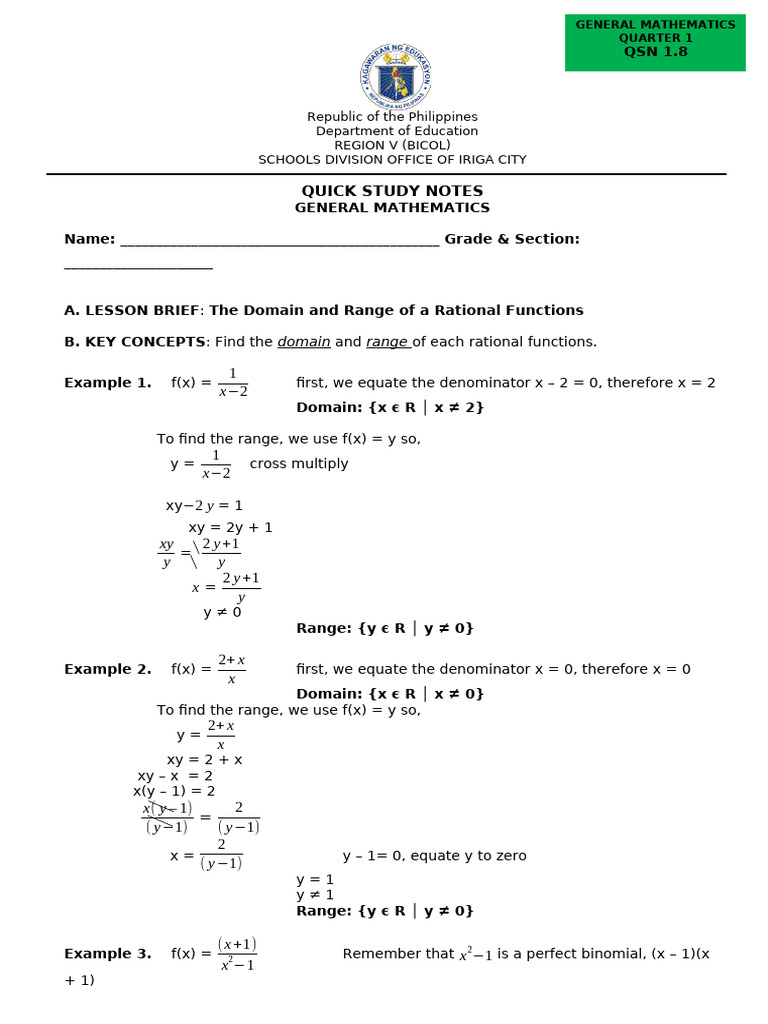 Quick Study Notes | PDF