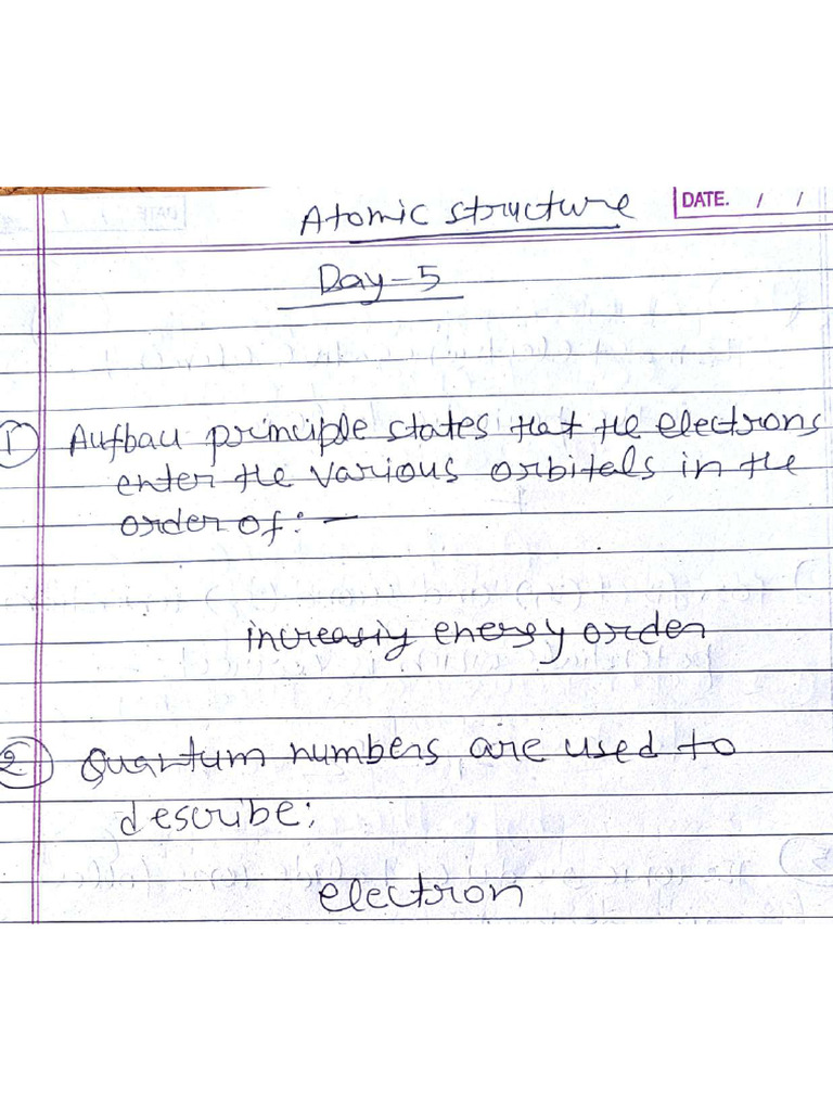 Atomic Structure Day-5 | PDF