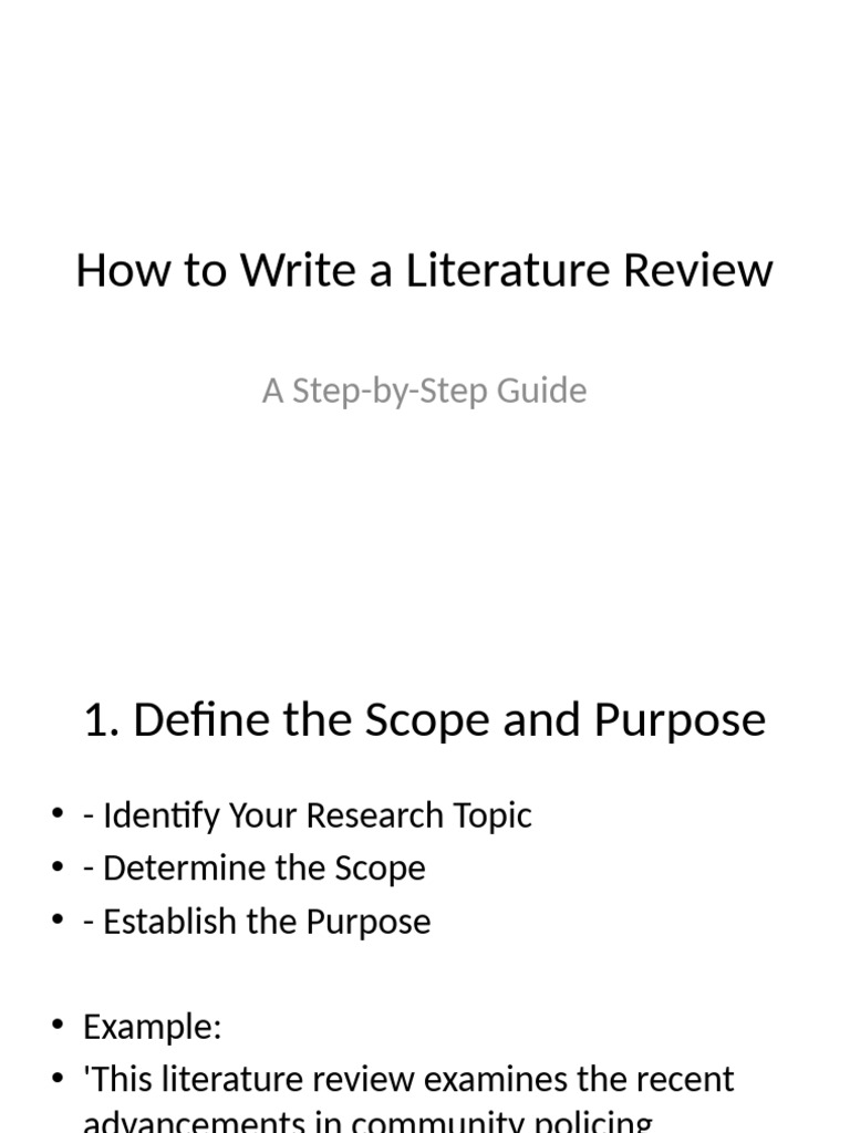 Literature Review Guide | PDF