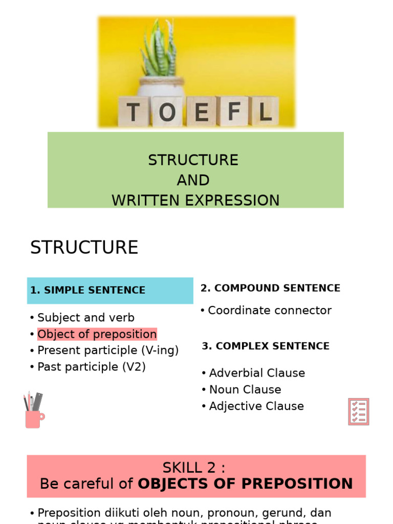 M3 - Skill 2-5 - Structure and Written Expression | PDF