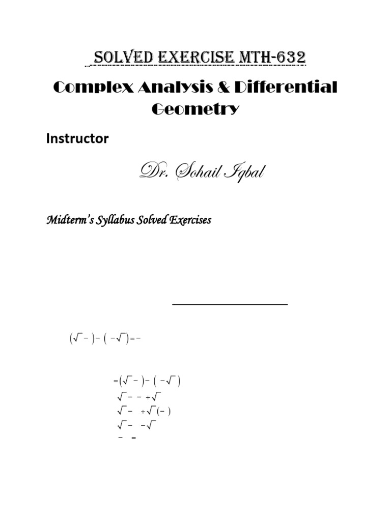 MTH632 Solved-Excercised Download | PDF