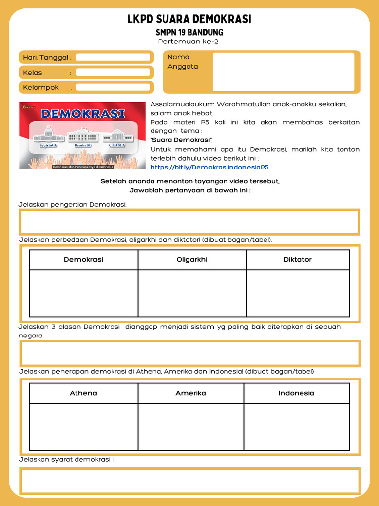LKPD Suara Demokrasi PDF | PDF