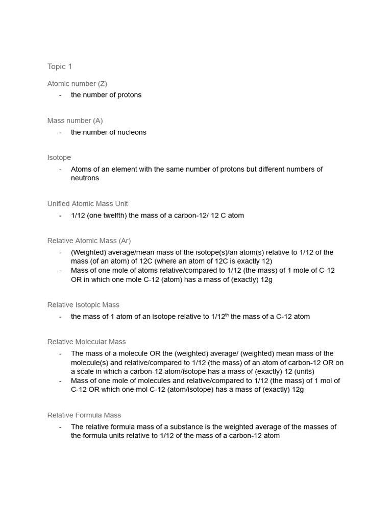 Definition Summary | PDF
