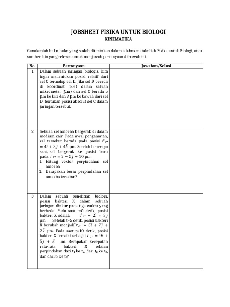Jobsheet 2 Fisbio | PDF