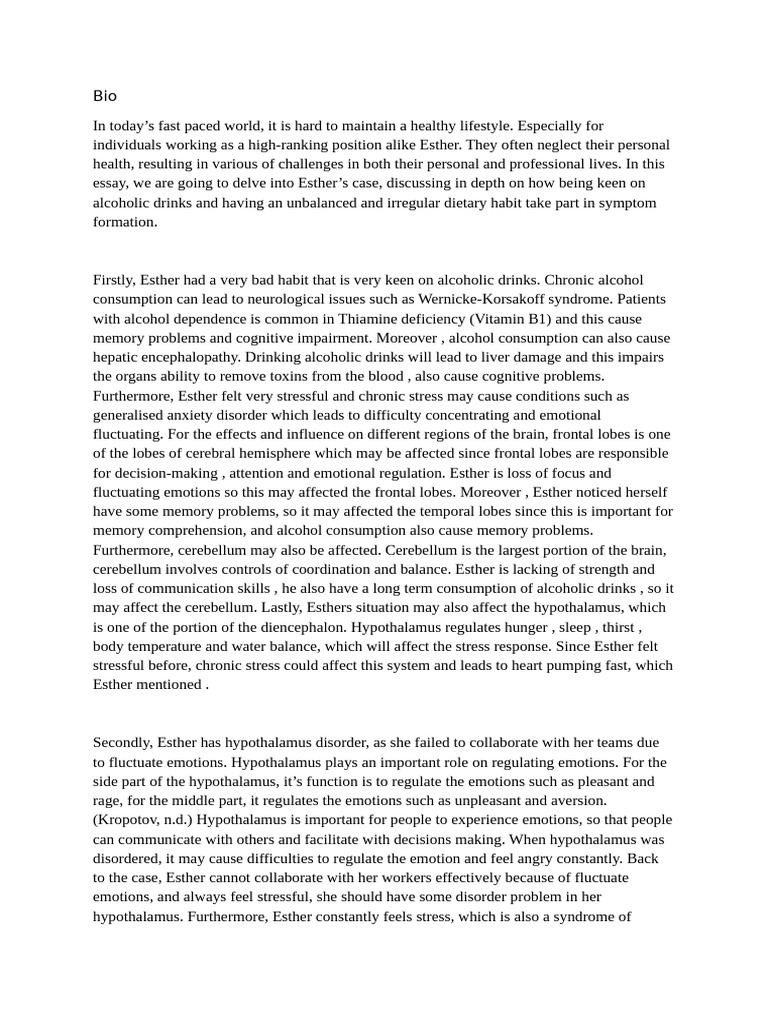 Complications of chronic alcohol consumption | PDF