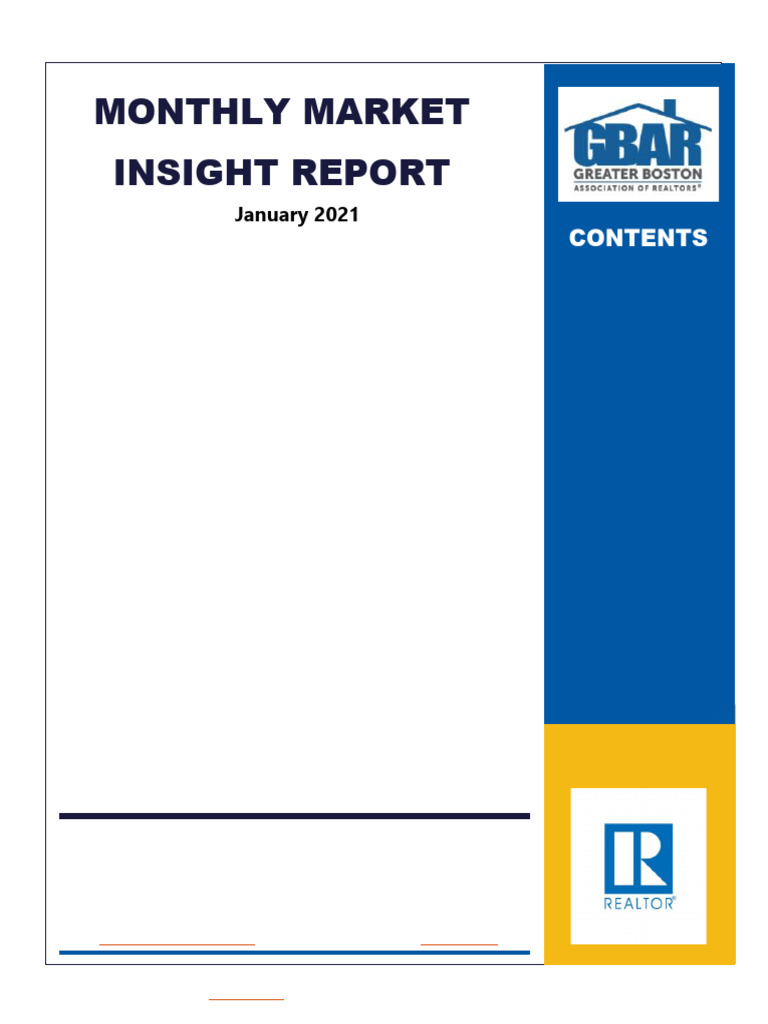 Greater Boston Real Estate Insights January 2021 | PDF | Property Law ...