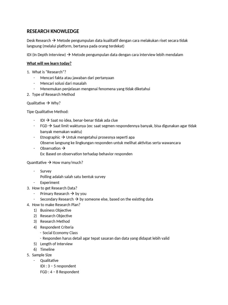 RESEARCH KNOWLEDGE | PDF