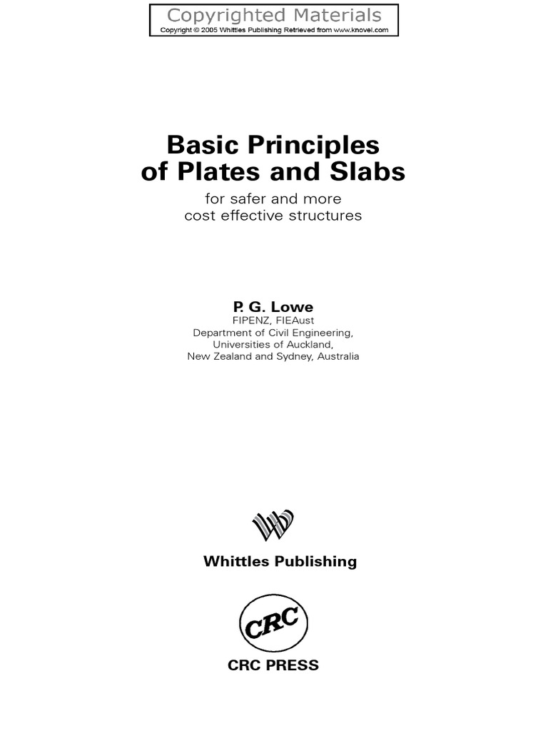 (07817) - Basic Principles of Plates and Slabs - For Safer and More ...