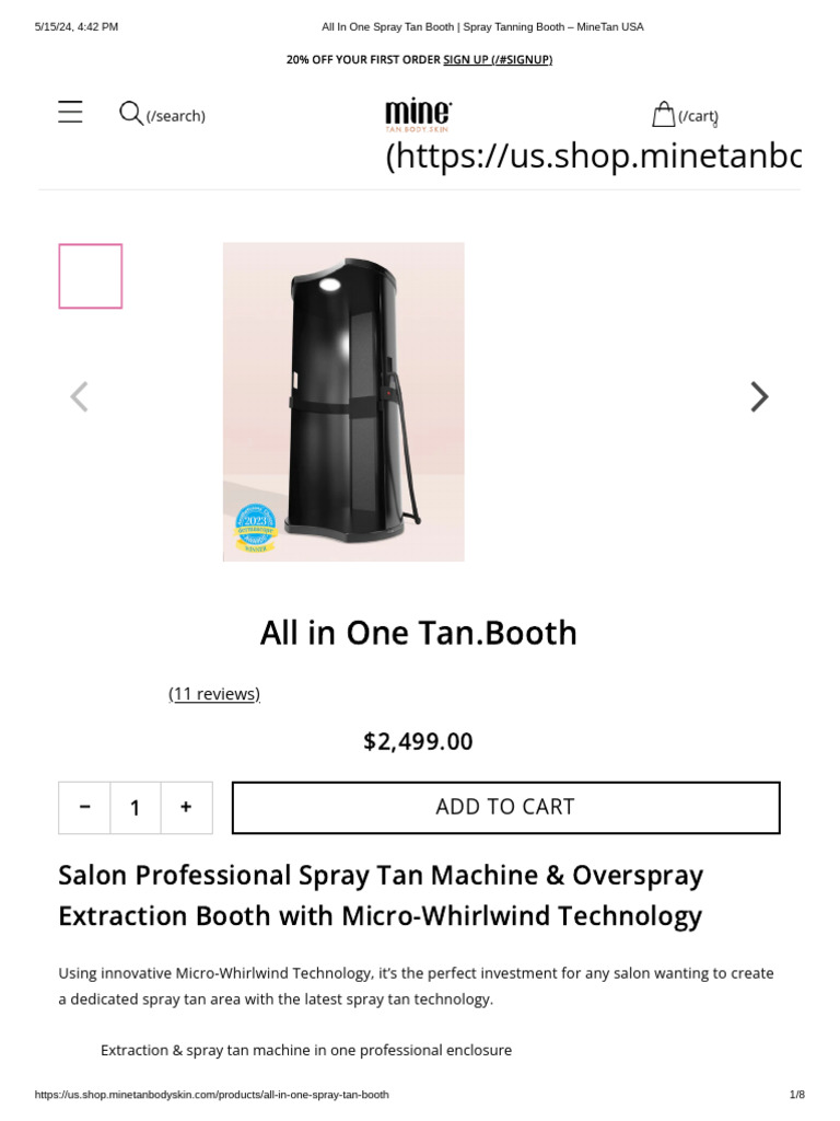 All in One Spray Tan Booth - Spray Tanning Booth - MineTan USA | PDF