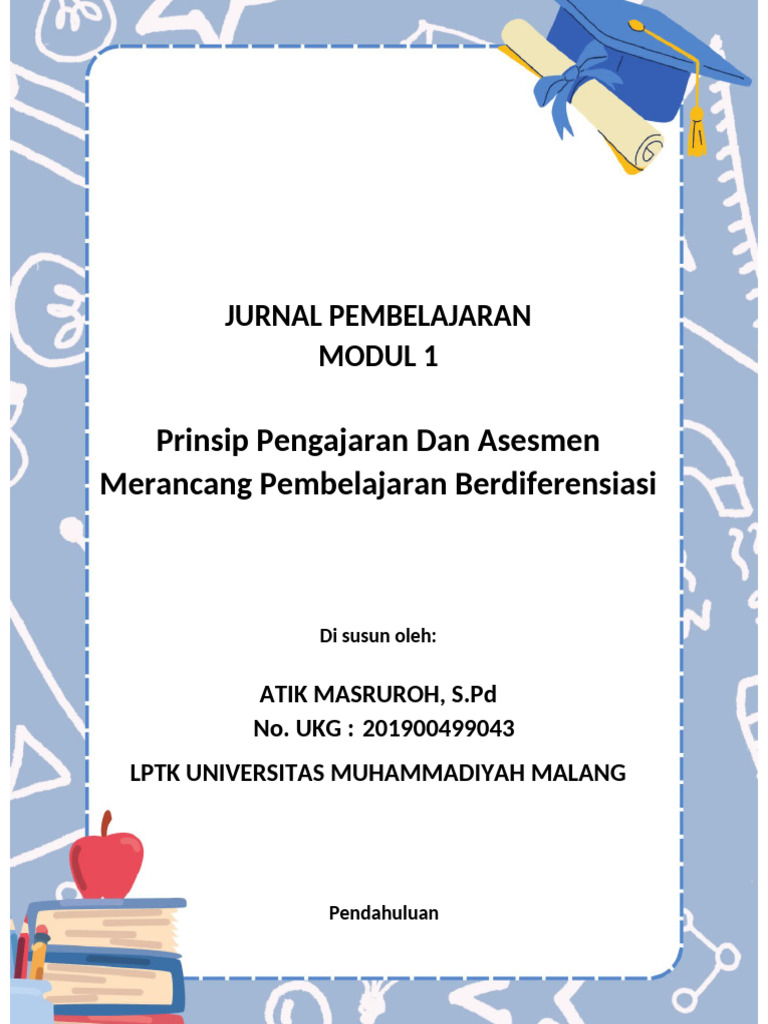 JURNAL MODUL 1 PEMBELAJARAN BERDIFERENSIASI - Copy | PDF