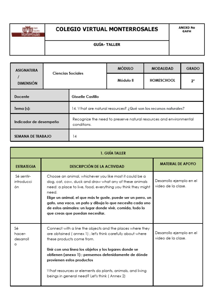 GUÍA TALLER-SEGUNDO-M2-S14.docx Final | PDF