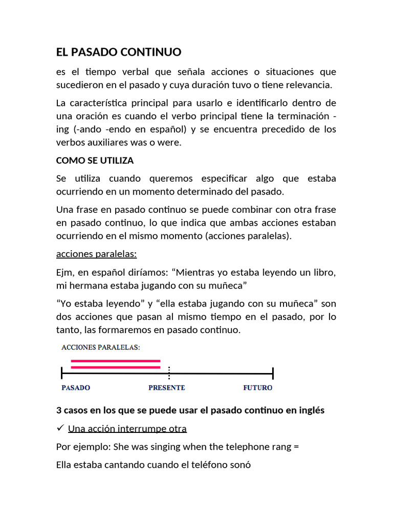 El Pasado Continuo | PDF