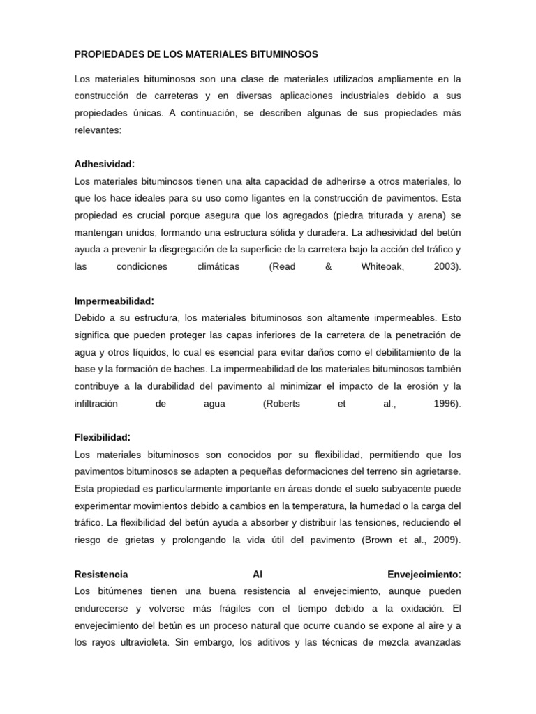 Propiedades de Los Materiales Bituminosos | PDF