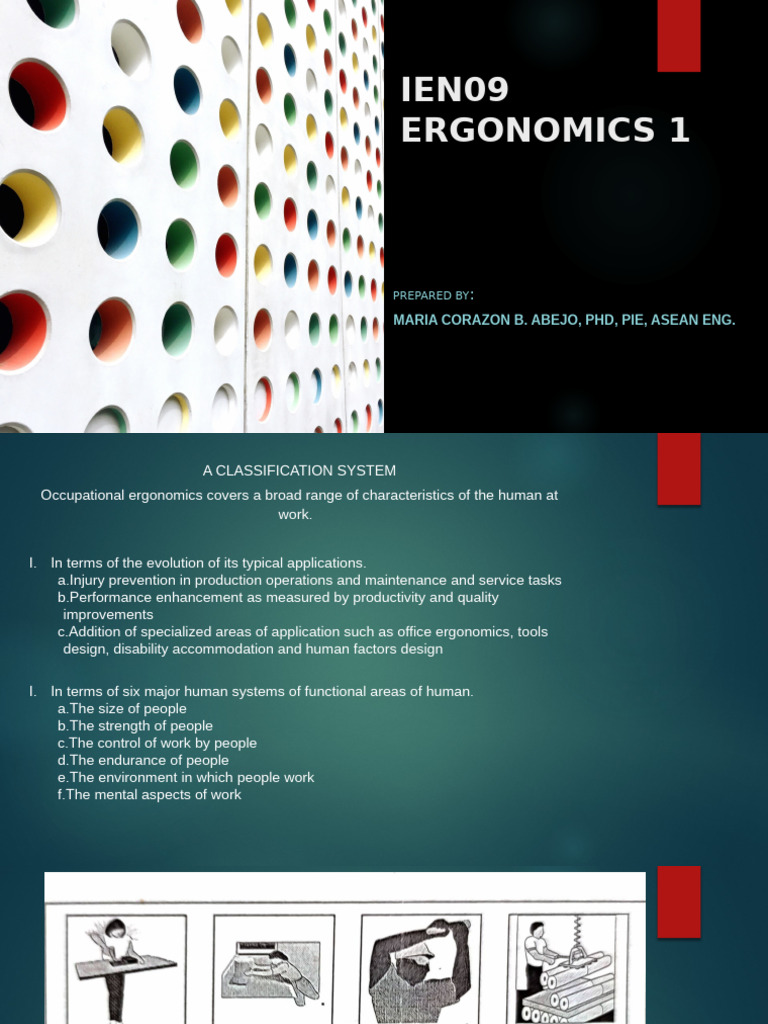 1-Ergo 1 MT PPT Anthropom | PDF | Anatomical Terms Of Motion | Wellness