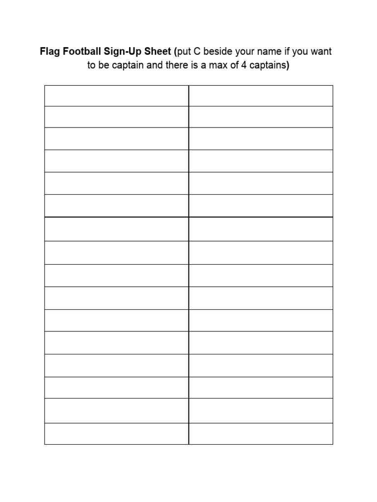 Sign Up Sheets | PDF