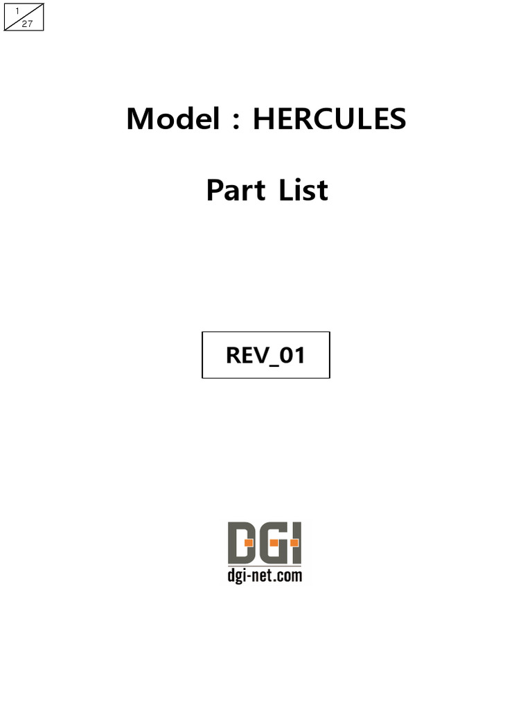 HERCULES MECHANICAL Exploded View Drawings With Part Price List ...