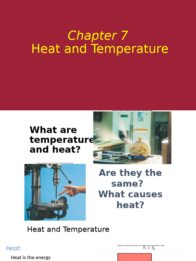 Chapter 7 Heat and Temperature | PDF