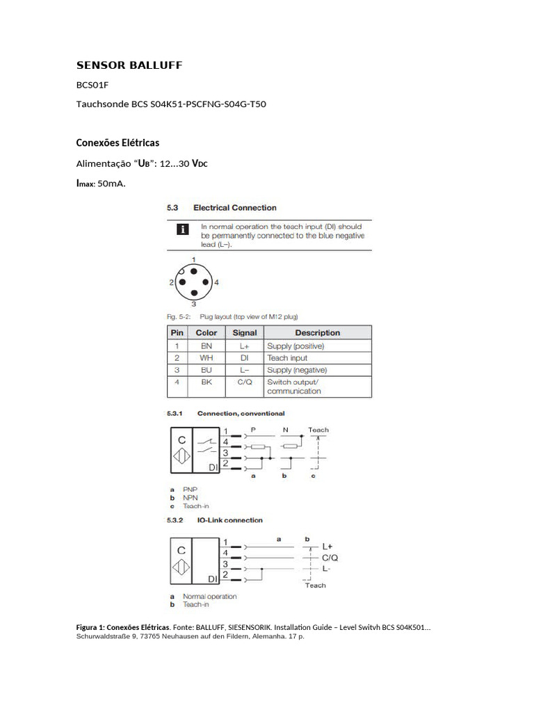 Sensor Balluff | PDF