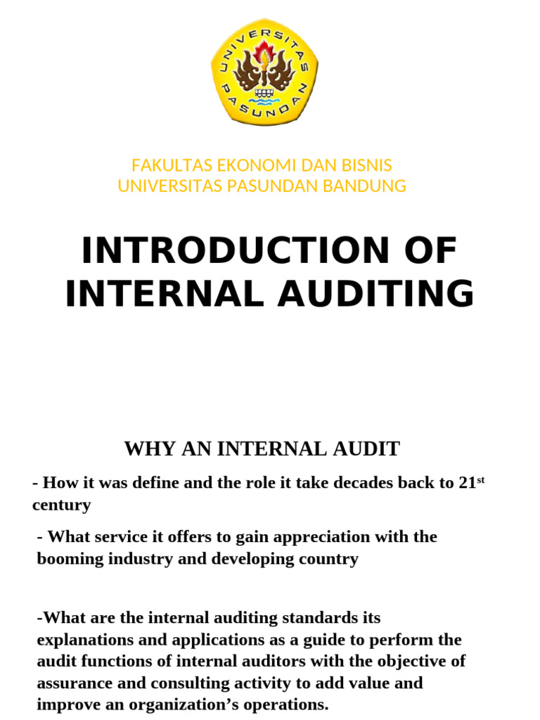 Introduction of Internal Audit | PDF