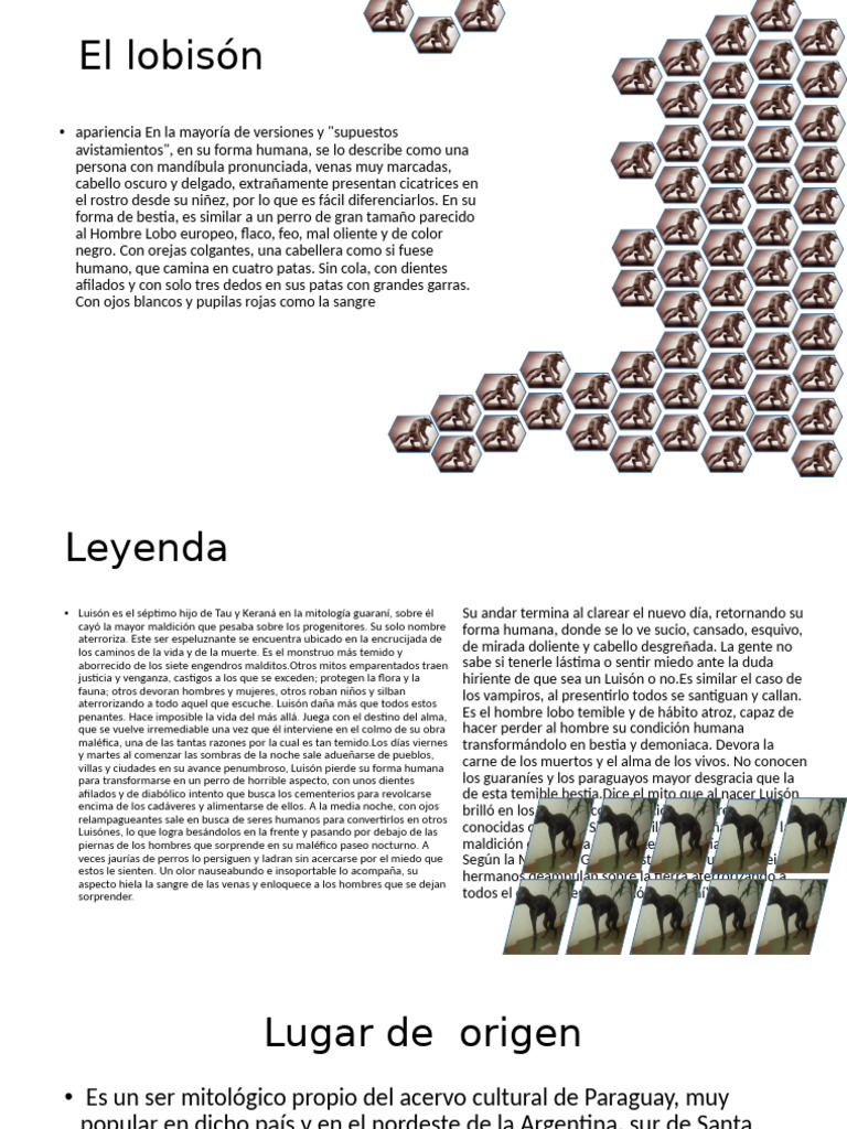 La leyenda del lobisón en la cultura guaraní | PDF | Caninos Mitológicos