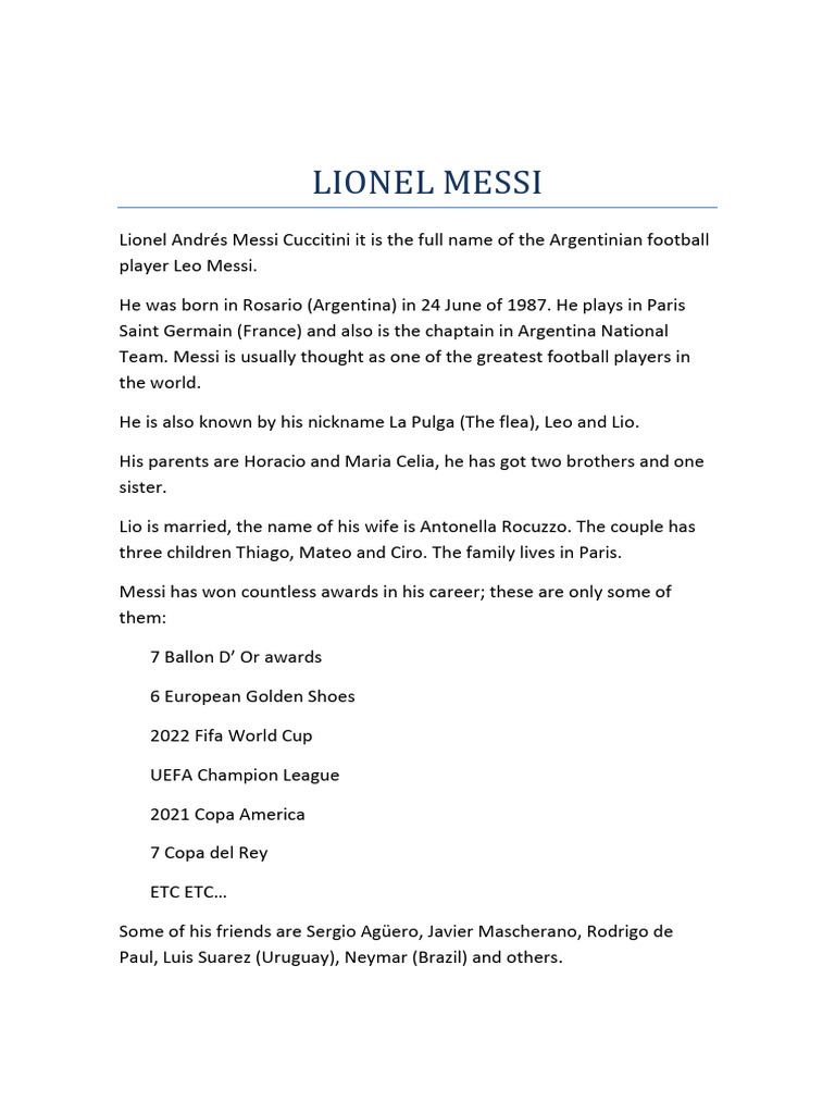 Messi | PDF