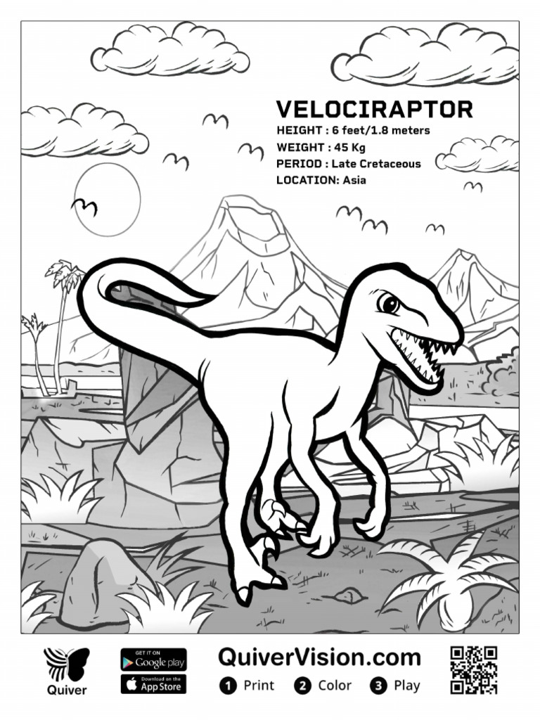 Dinosaurs Velociraptor | PDF