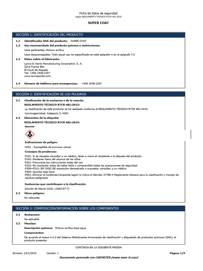32 Super Coat MSDS | PDF