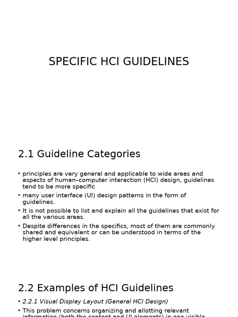 3.3specific Guidelines | PDF