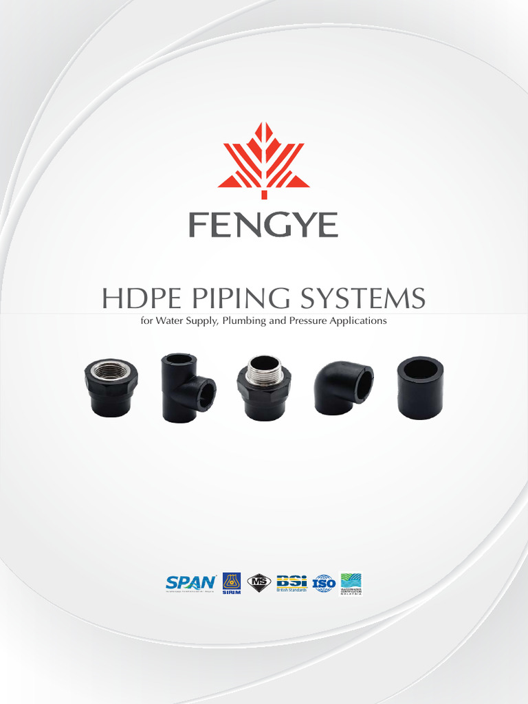 CW - HDPE Pipe, Fittings, Stopvalve (FengYe) | PDF