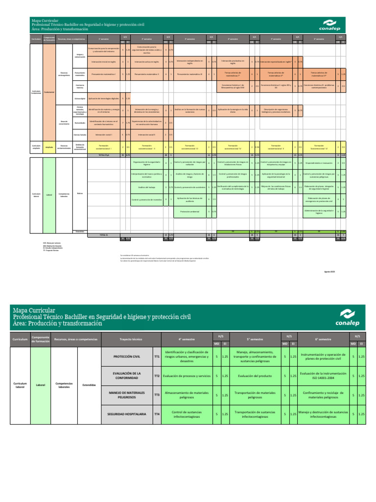 Mapa Curricular 2023 SHyPC | PDF