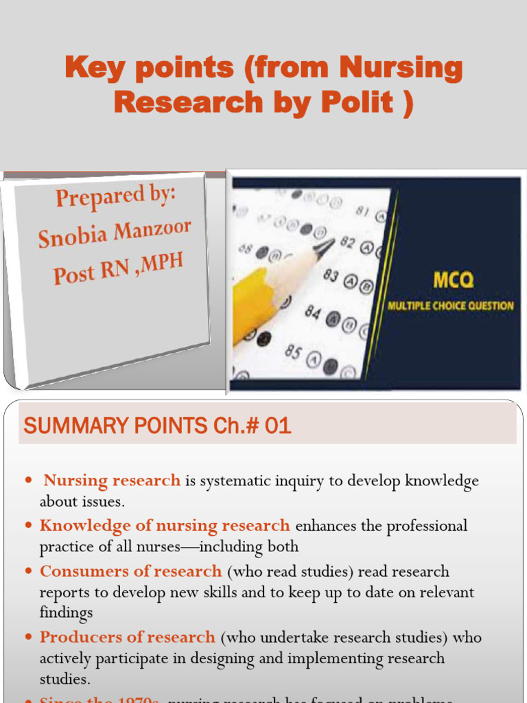 KEY POINTS FROM POLIT (NURSING RESEARCH) (1) PDFFFFFF | PDF